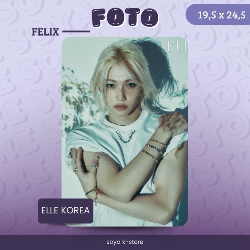 FOTO POSTER FELIX ELLE KOREA STRAY KIDS - PHOTO - YONGBOK - SKZ ...