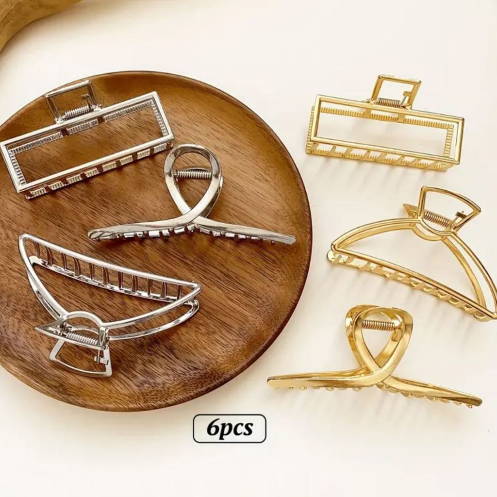 Mulheres Francês Estilo Retro Garra Grampos De Metal Caranguejo Lua ... Mulheres Francês Estilo Retro Garra Grampos De Metal Caranguejo Lua ...