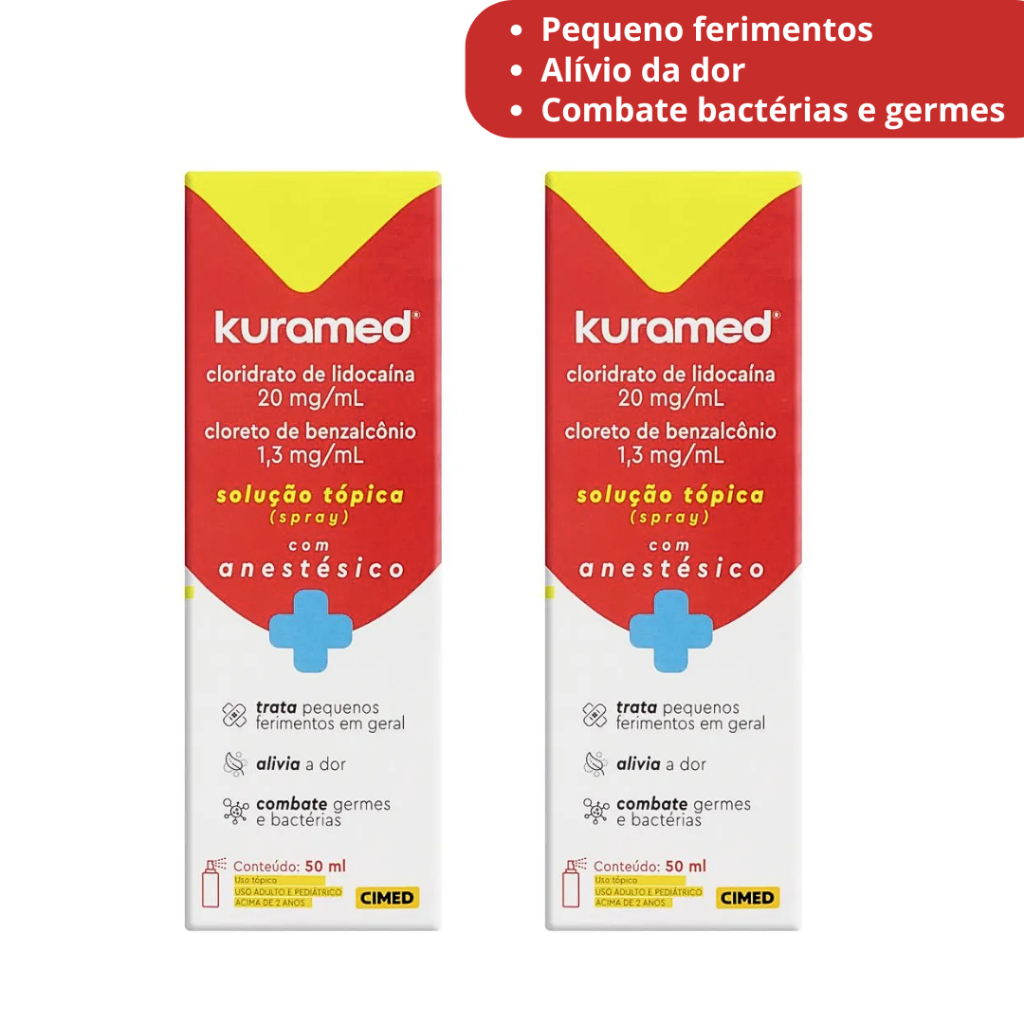 Kit 2x Spray Antisséptico Kuramed 50ml | Shopee Brasil