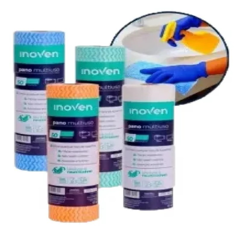 Kit 2 Rolos 100 un Pano Multiuso 28cm x 50cm Inoven | Shopee Brasil