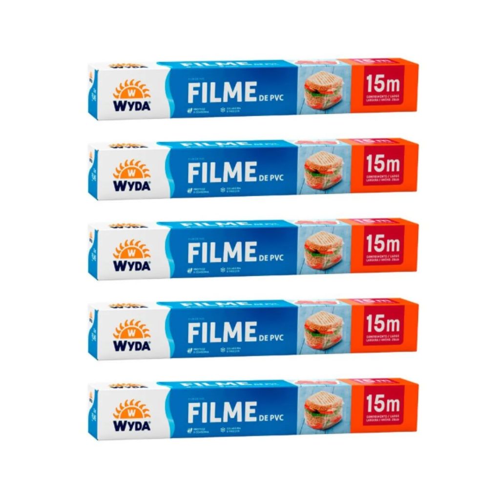 Kit C/5 Filme Pvc 15mx28cm Da Marca Wyda | Shopee Brasil