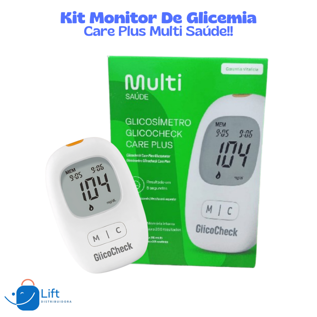 Kit Monitor De Glicemia HC487 Glicocheck Care Plus Multi Saúde | Shopee ...