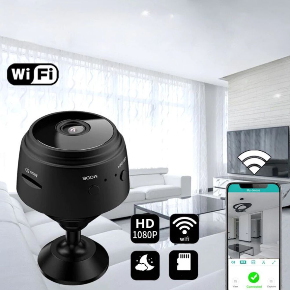 Kit 2 Câmeras A9 HD Mini com visão noturna Wifi Câmera 1080P Vigilância ...