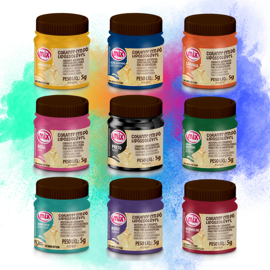 Corante Em Pó Lipossolúvel 5g Mix | Shopee Brasil