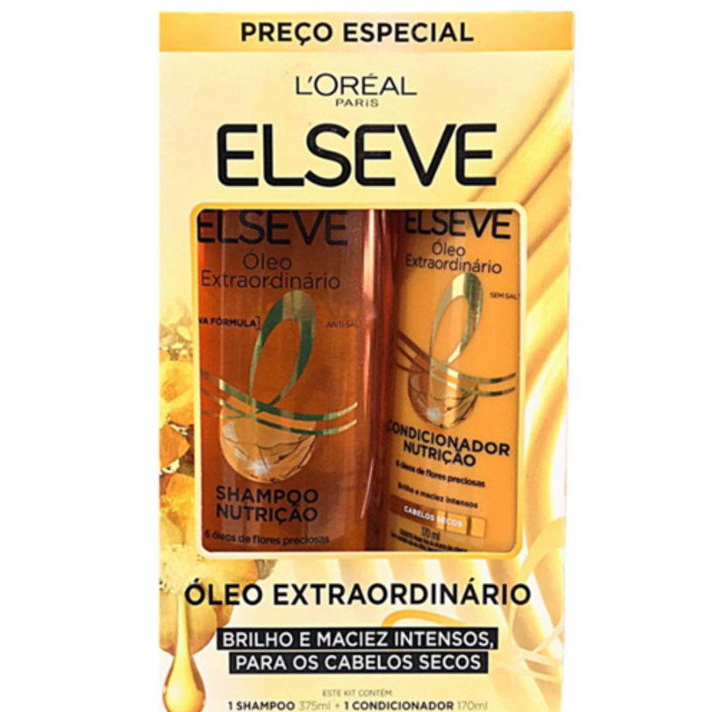 Kit Shampoo e Condicionador Óleo Extraordinário Elseve | Shopee Brasil