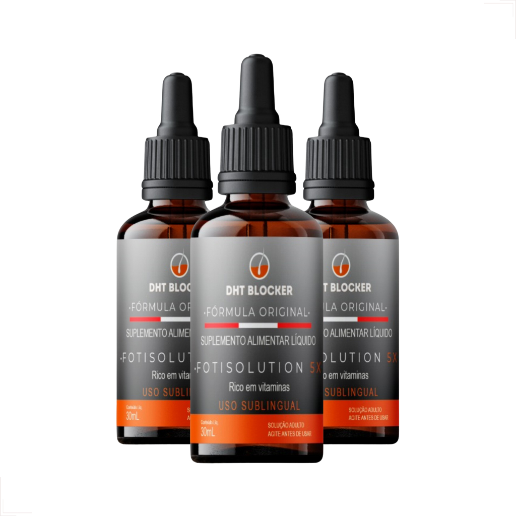 Kit 3 Frascos DHT Blocker Original - Tratamento Capilar Contra Queda ...