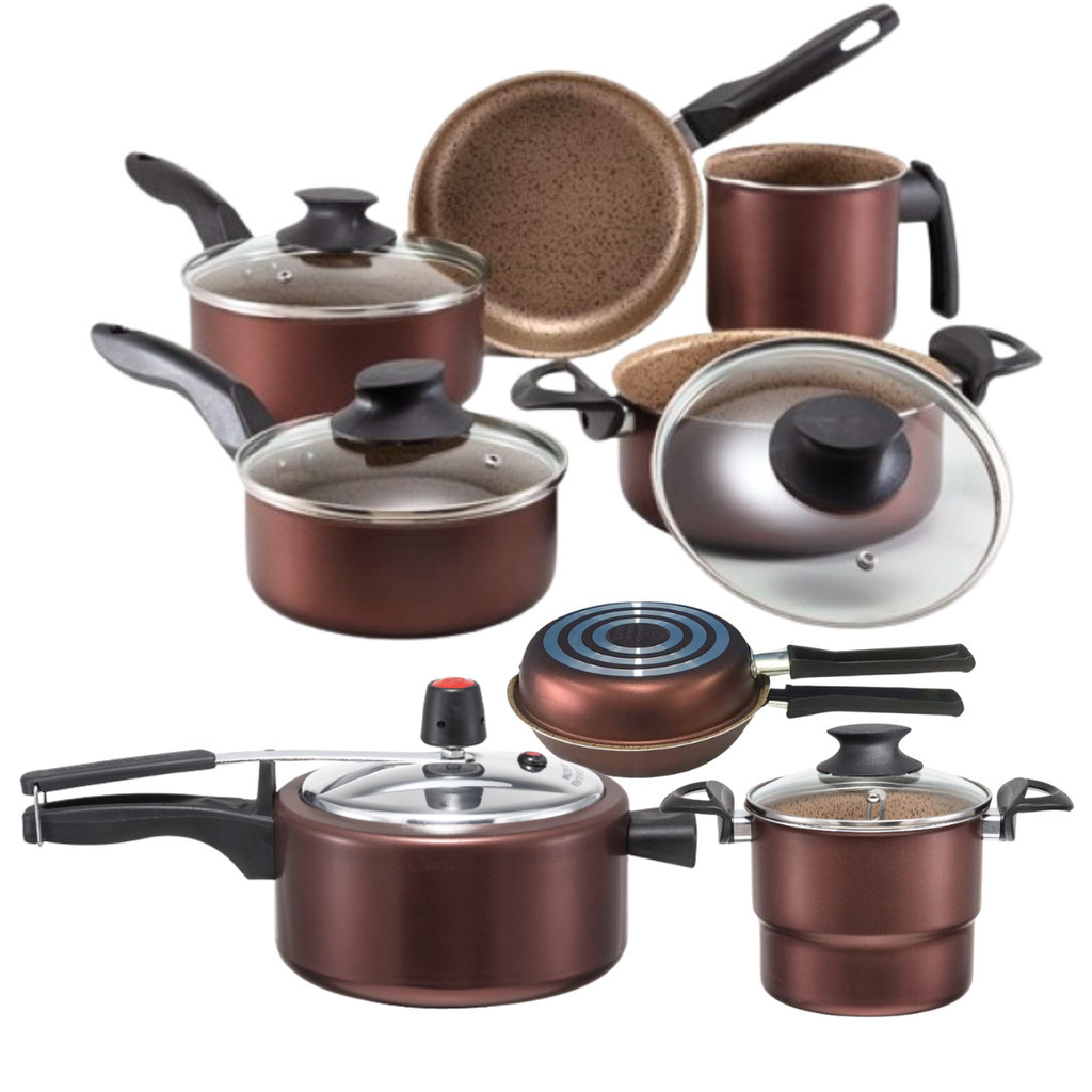 Conjunto Panelas com Panela Pressão 3 Litros Cuscuzeiro 2,6L e ...