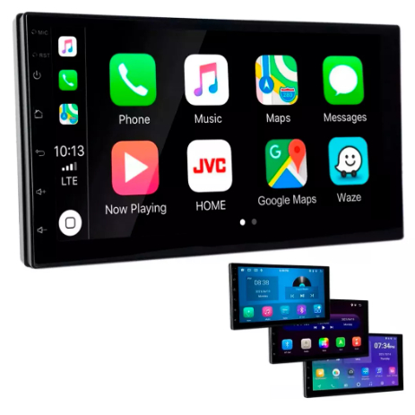 Central Multimidia 2 Din H-tech HT-7225ca 7 Polegadas Qled Sistema Android 2GB + 64GB GPS ...