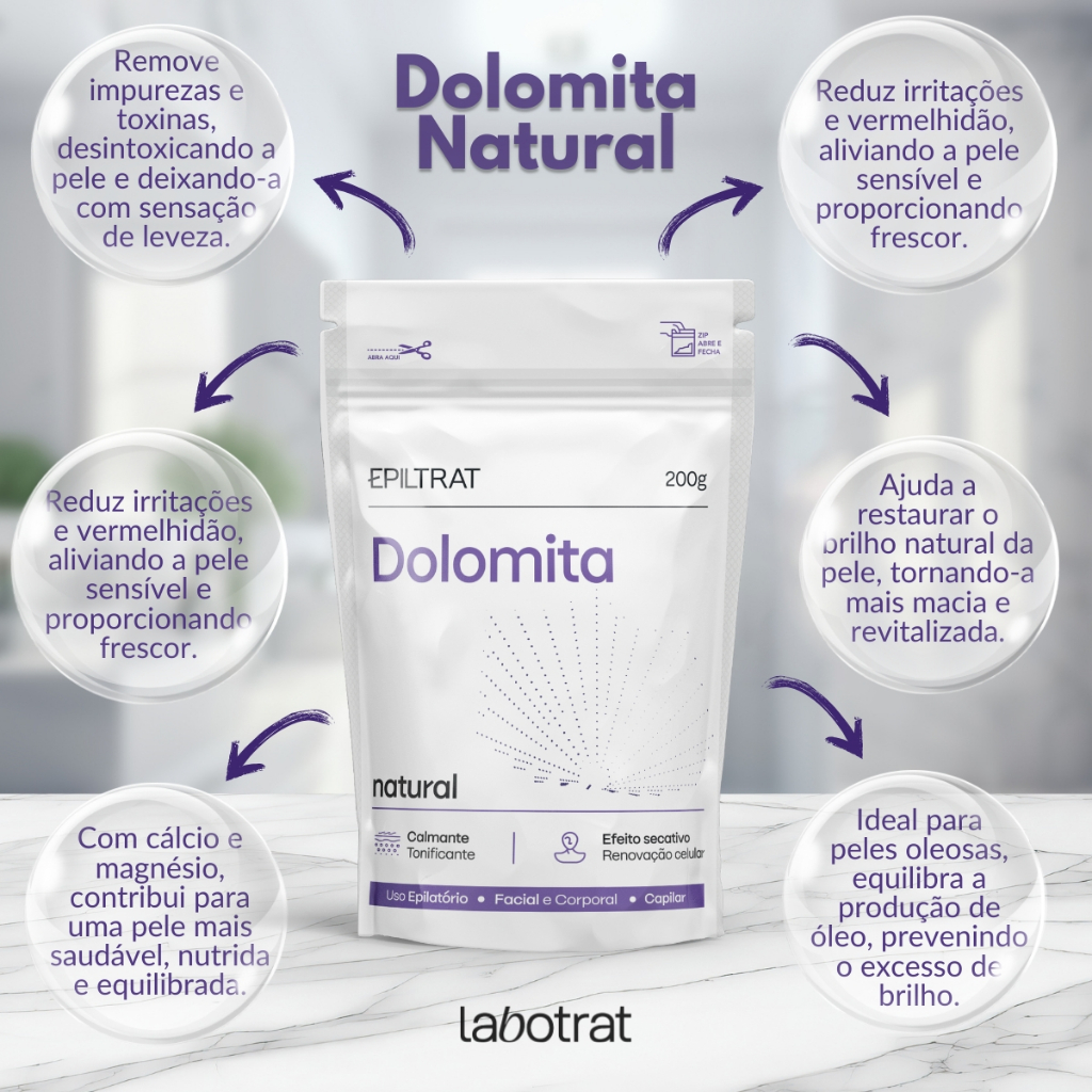 Labotrat Dolomita Cosmética 200g - Cuidado Natural para sua Pele ...