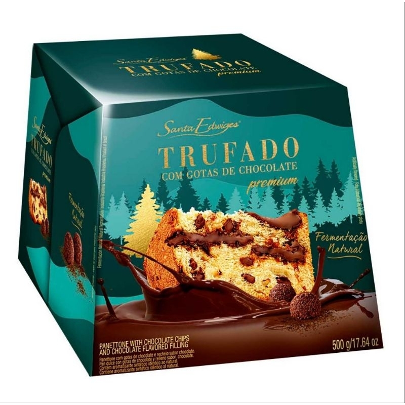 Panetone Trufa de Chocolate Santa Edwiges 500g | Shopee Brasil
