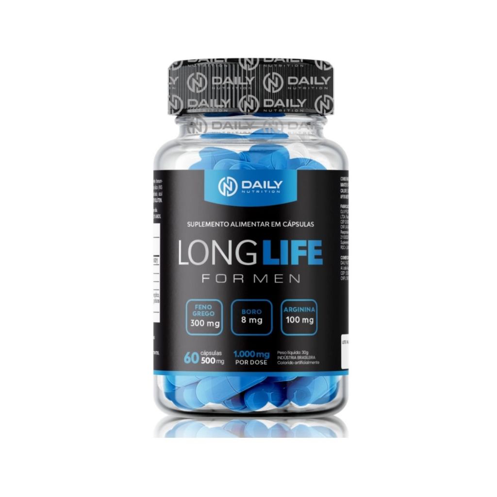 Long Life for Men Suplemento Masculino para Disposição e Bem-Estar ...
