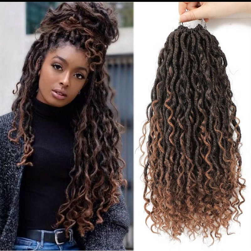 Cabelo Goddess Faux Locs- Cacheado -Dread | Shopee Brasil