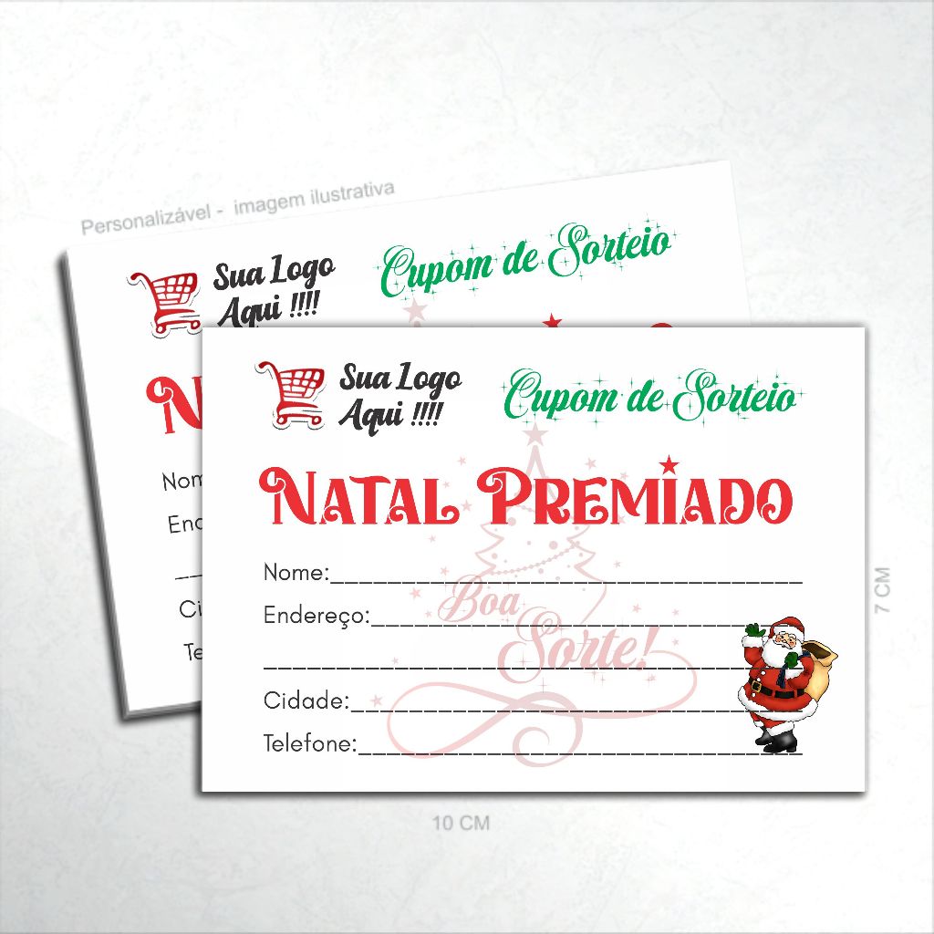 1000 Cupons Sorteio Natal - Personalizado | Shopee Brasil