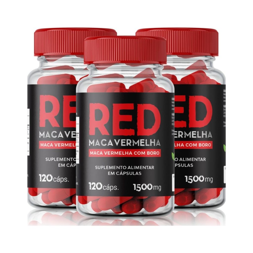Maca Vermelha Super Original 1500mg Premium Kit 3x | Shopee Brasil