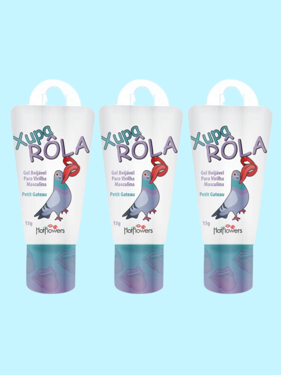 Kit 3 Lubrificantes Beijável Xupa Rola Virilha Masculina Gel Sabor ...