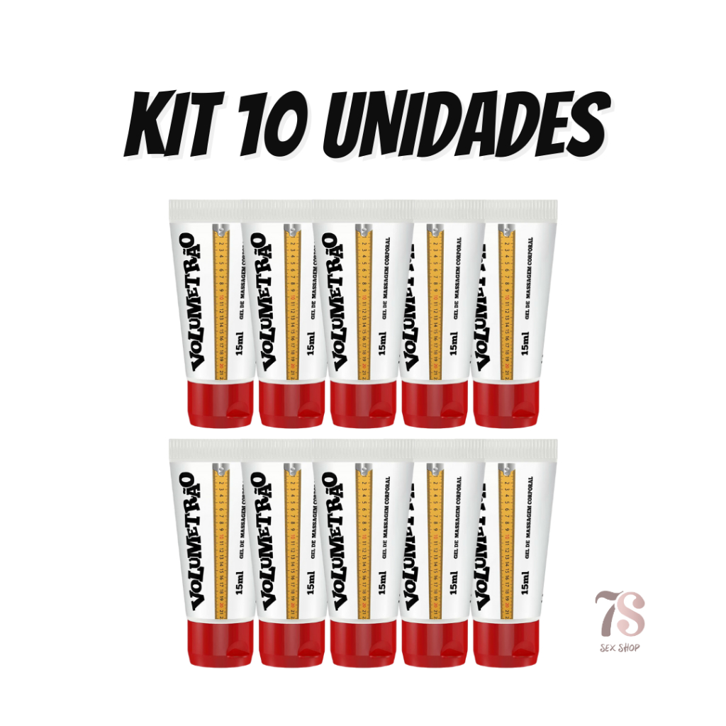Kit 10 Unidades - Volumetrão Gel Vasodilatador Sensação de Aumento e ...