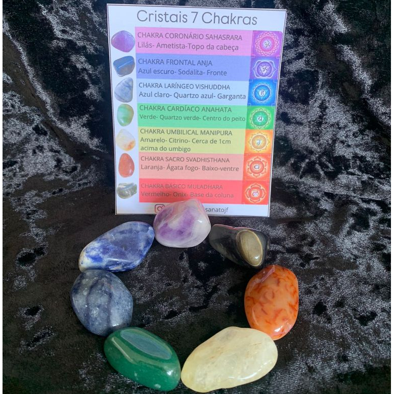 Kit 7 Pedra Dos Chakras Cristal Reiki | Shopee Brasil