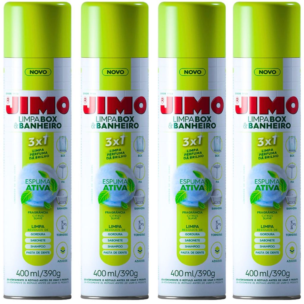 Kit Limpa BOX e BANHEIRO Spray JIMO 400ml Limpeza Profunda | Shopee Brasil