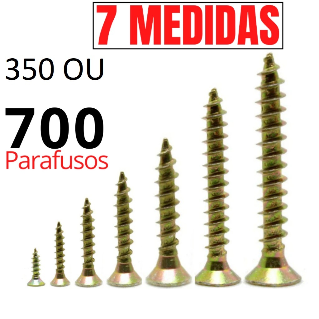 Kit Parafuso para Madeira Chipboard Philips Parafusos 14 - 16 - 20 - 30 ...