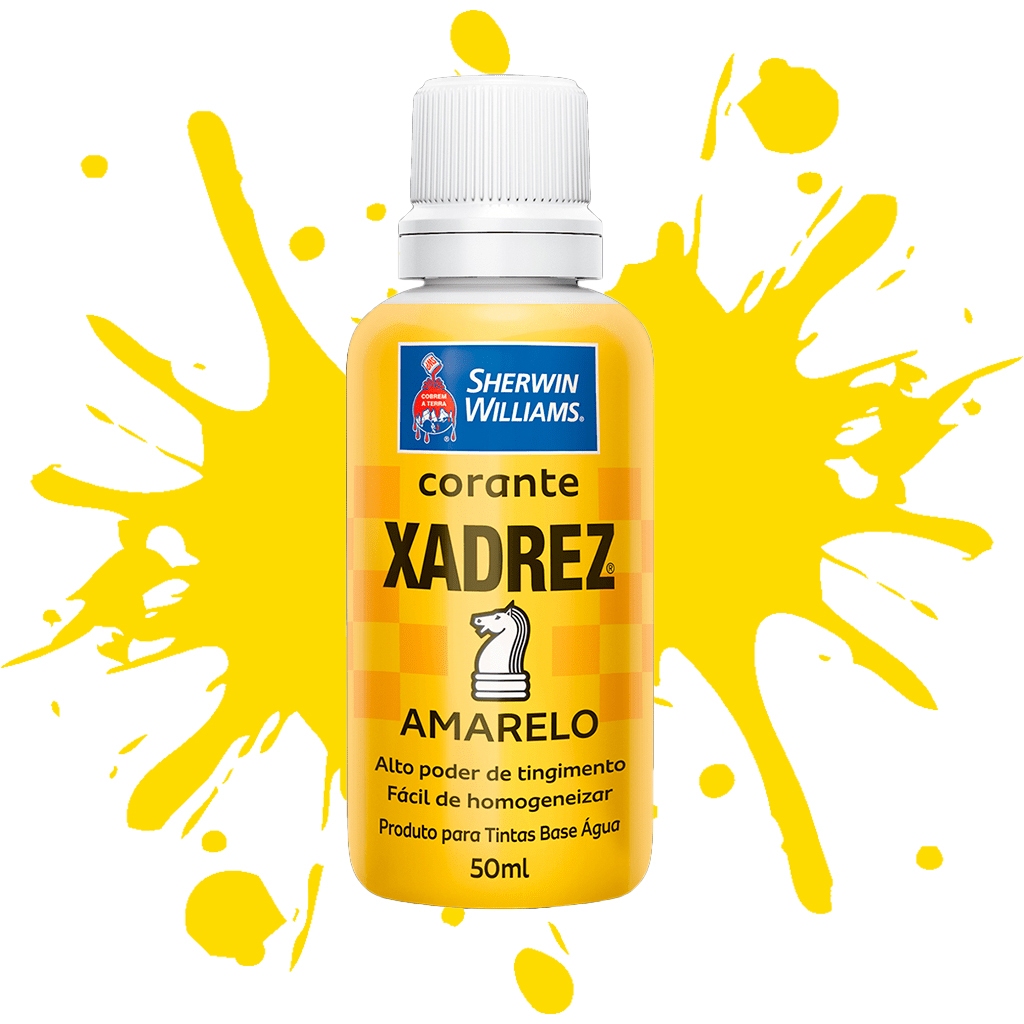 Corante Xadrez Amarelo Sherwin-Williams Liquido 50ml Pigmento para Tintas | Shopee Brasil