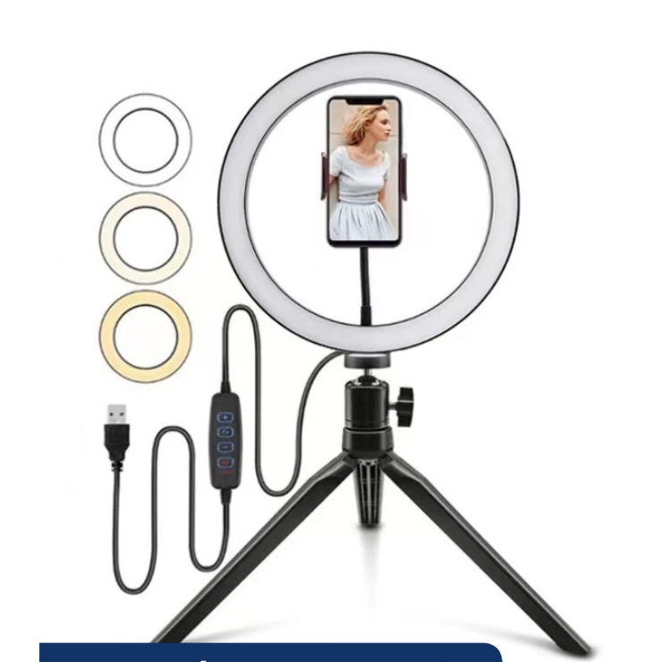 Ring Light Led Mesa Iluminador 6 e 8 Polegada + Tripe 20cm | Shopee Brasil