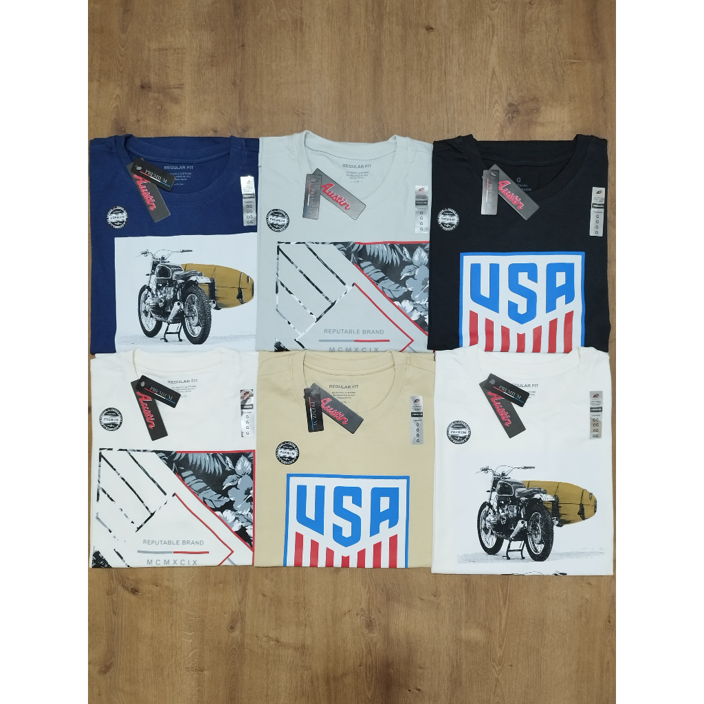 Kit 5 ou 3 Camiseta Masculina Estampa Exclusiva Camisa Moda Blusa Malha Penteada 100% Algod Fio ...