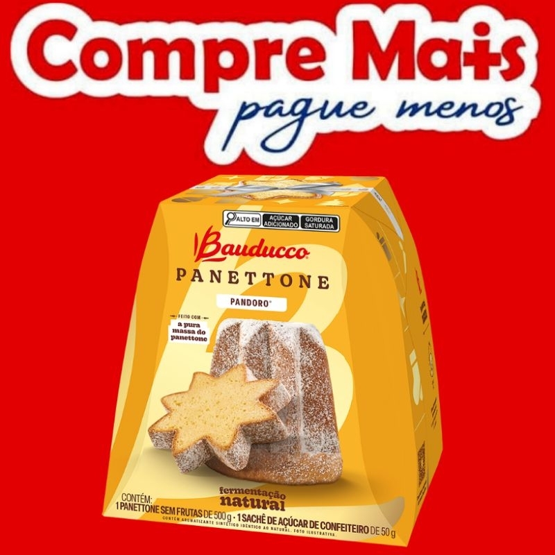 PANETTONE BAUDUCCO PANDORO 500g | Shopee Brasil