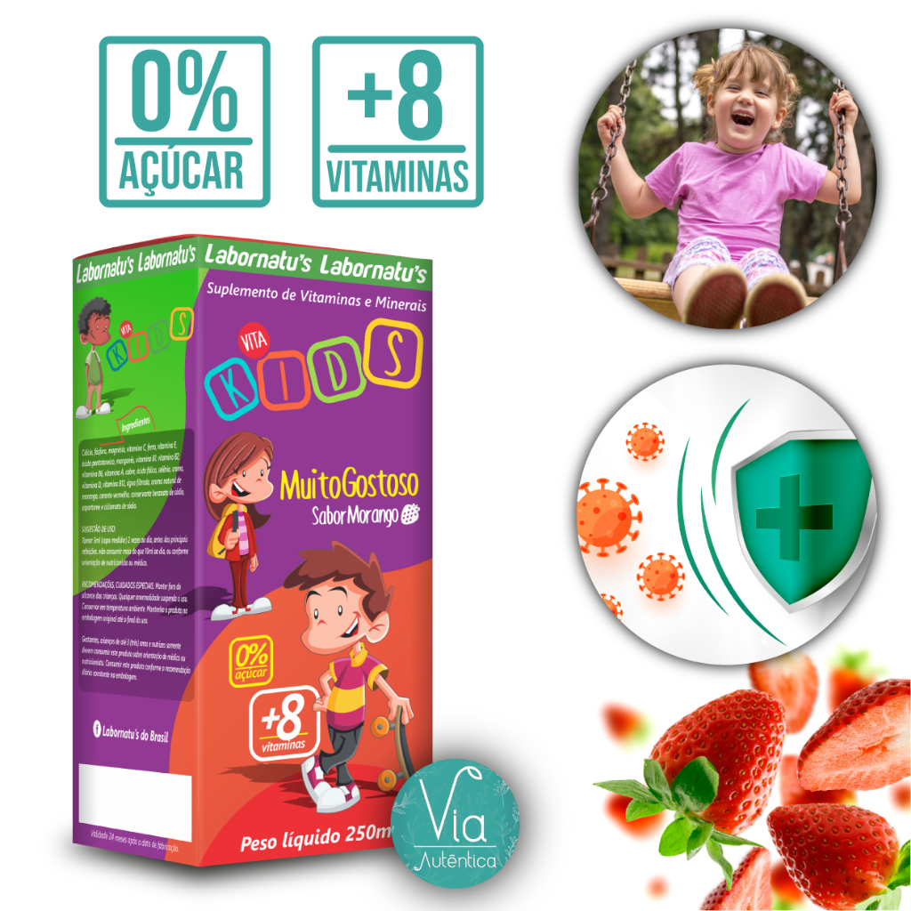 Vitamina Vita Kids A a Z 250ml - Completa Infantil-1 Frasco Com ...