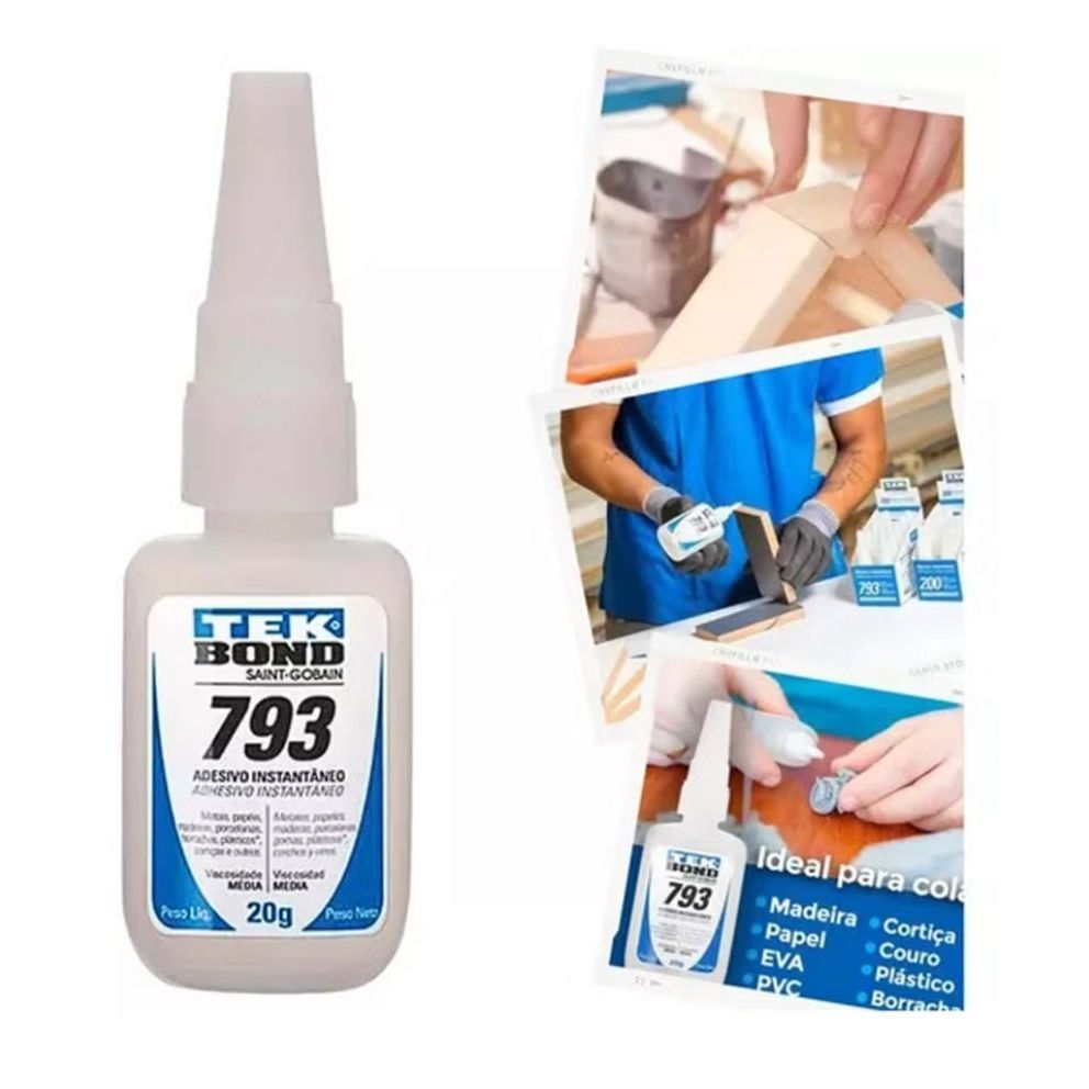 Cola Instantânea Tek Bond 793 Super Bonder Ultra Forte Multiuso 20g ...
