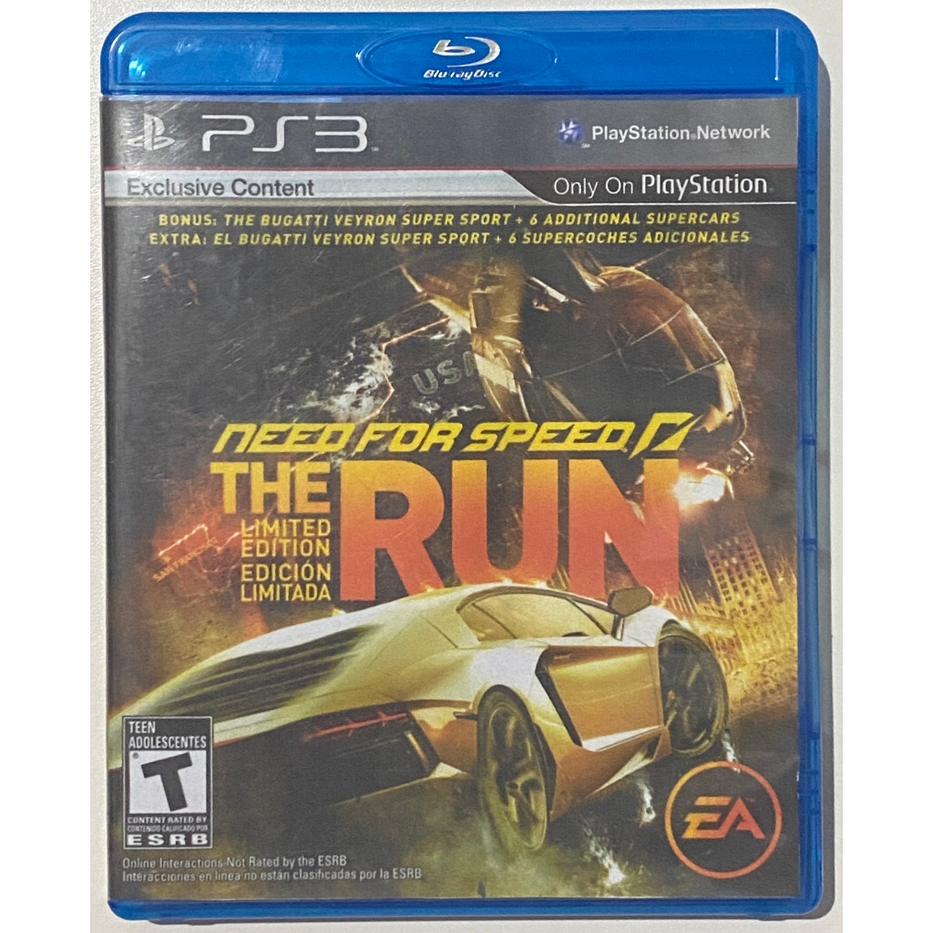 Need For Speed The Run (Limited Edition) PS3 - Original - Mídia Física ...