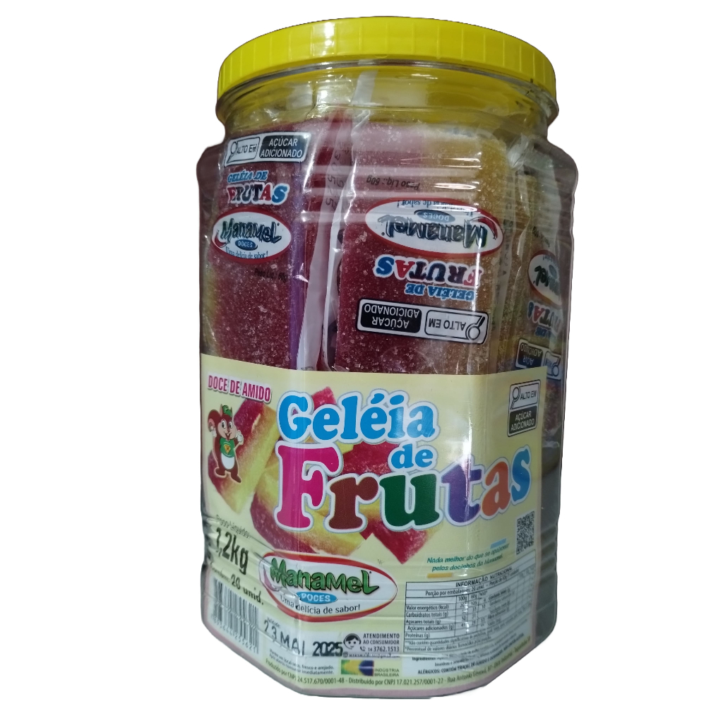 Geleia de frutas pote 20 unidades 1,2kg com 60g cada Manamel doces ...