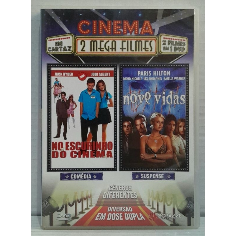 Dvd No Escurinho do Cinema + Nove Vidas - 2 Filmes em 1 DVD - ORIGINAL Usado | Shopee Brasil