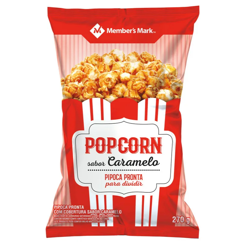 Pipoca Pronta Caramelo Members Mark Pacote 270g | Shopee Brasil