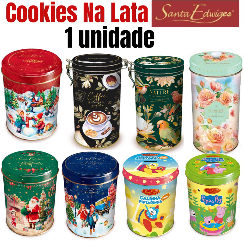 Latas Natalinas Cookies Santa EdwigesBiscoito Amanteigado Lata ...