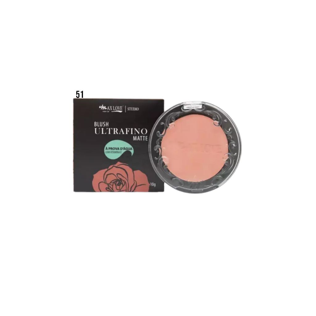 Blush Ultra Fino Tom 51 Max Love | Shopee Brasil