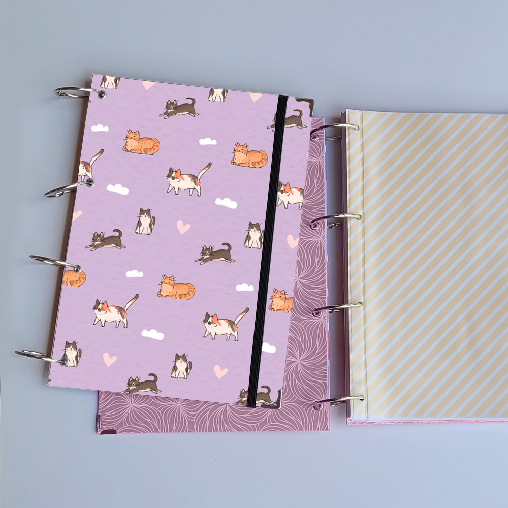 Caderno Argolado Gatinhos (Capa e Argolas Articuladas)Universitário ...