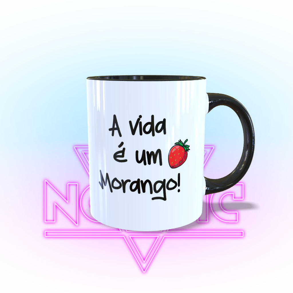 Caneca xícara a vida é um morango socado no cu | Shopee Brasil