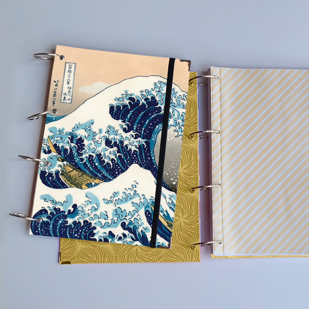 Caderno Argolado A Onda (Capa e Argolas Articuladas) Universitário ...