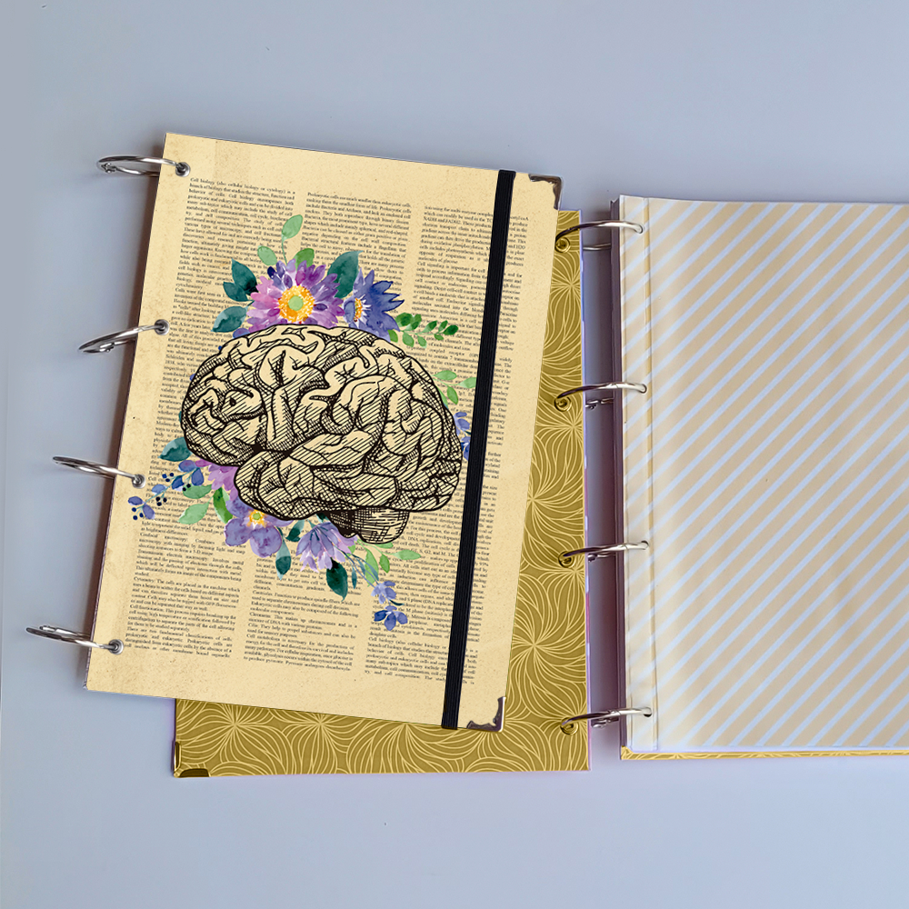 Caderno Argolado Cérebro Retrô (Capa e Argolas Articuladas ...