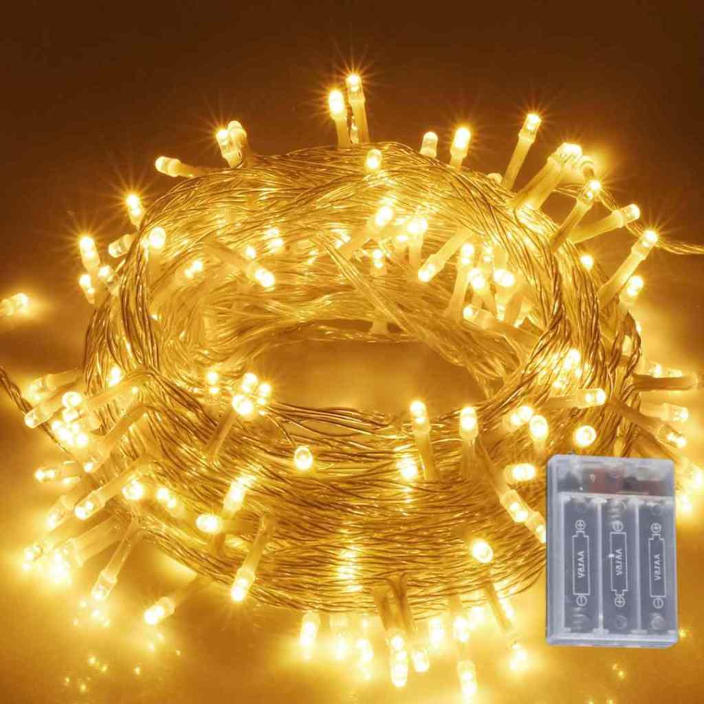 Pisca Pisca Led a Pilha Colorido Branco 50 LEDS 5 Metros | Shopee Brasil