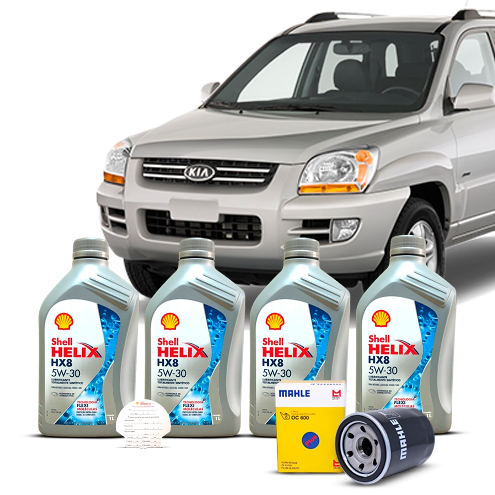 Kit Troca de Oleo 5w30 e Filtro Kia Sportage 2.0 16v 2008 a 2010 ...