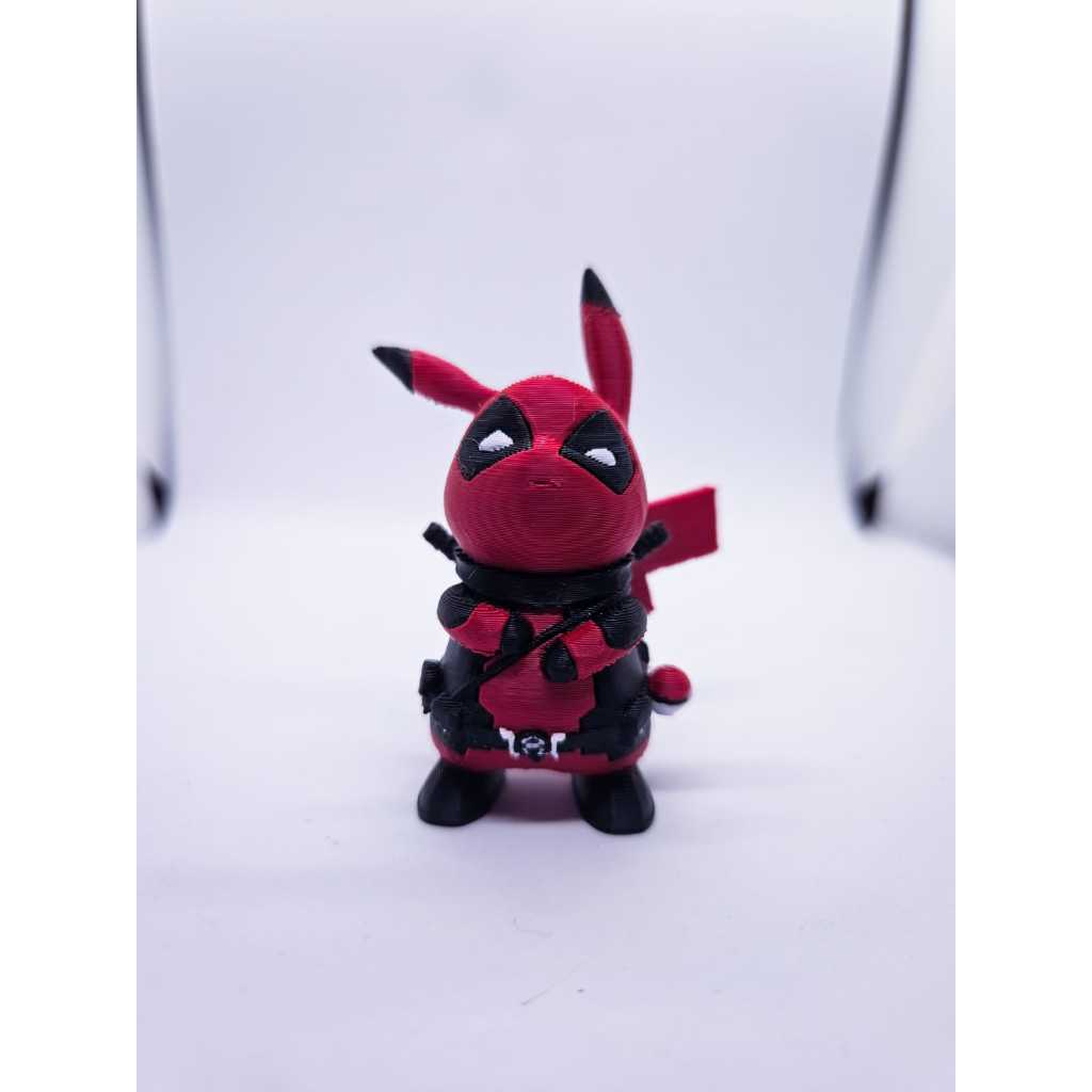 Pikapool em 3D – Pokémon Pikachu Personalizado com Roupa Deadpool ...
