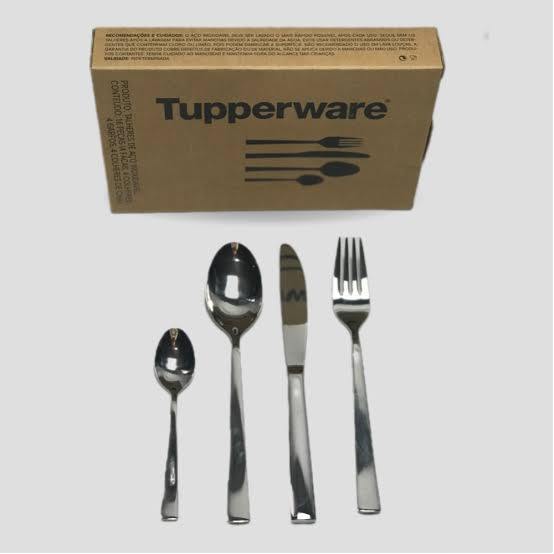 Jogo de Talheres Inox - 16 peças - Original Tupperware | Shopee Brasil