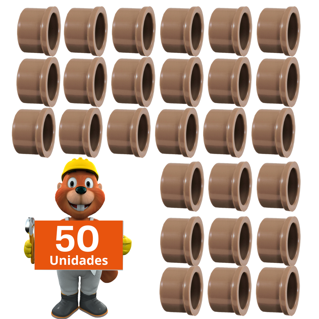 Cap Tampão Cano Pvc 1/2" Soldável 20mm kit 50 peças - Krona | Shopee Brasil
