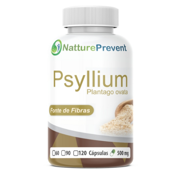 Psyllium Plantago ovata 500mg 60 / 90 / 120 Cápsulas - Suplemento ...