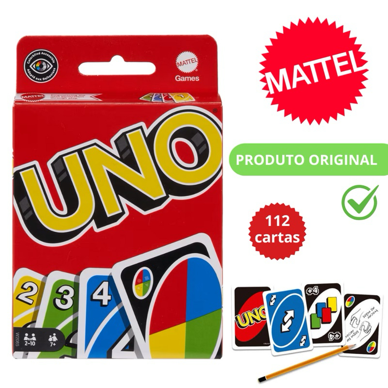 Marca Mattel Carta Jogo Uno Original - Produto Oficial | Shopee Brasil