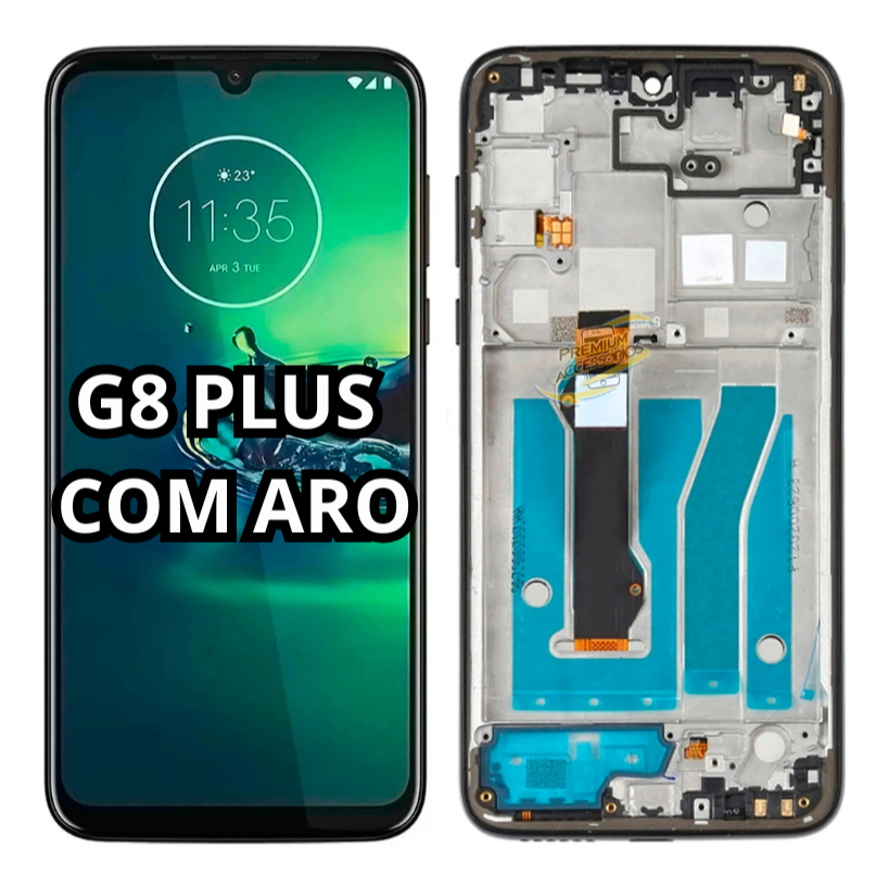 Frontal Tela Display Lcd Touch Moto G8 Plus Com Aro E Sem Aro Xt2019-2 A Pronta Entrega | Shopee ...
