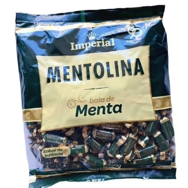 Bala Menta Imperial Mentolina 500grs 100un | Shopee Brasil