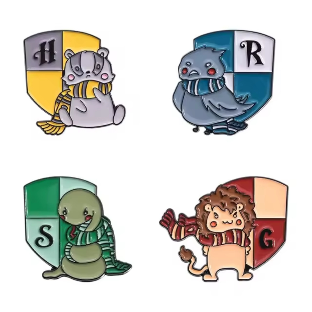 Broche Mascotes Casas Harry Potter - Pin Grifinória, Sonserina ...
