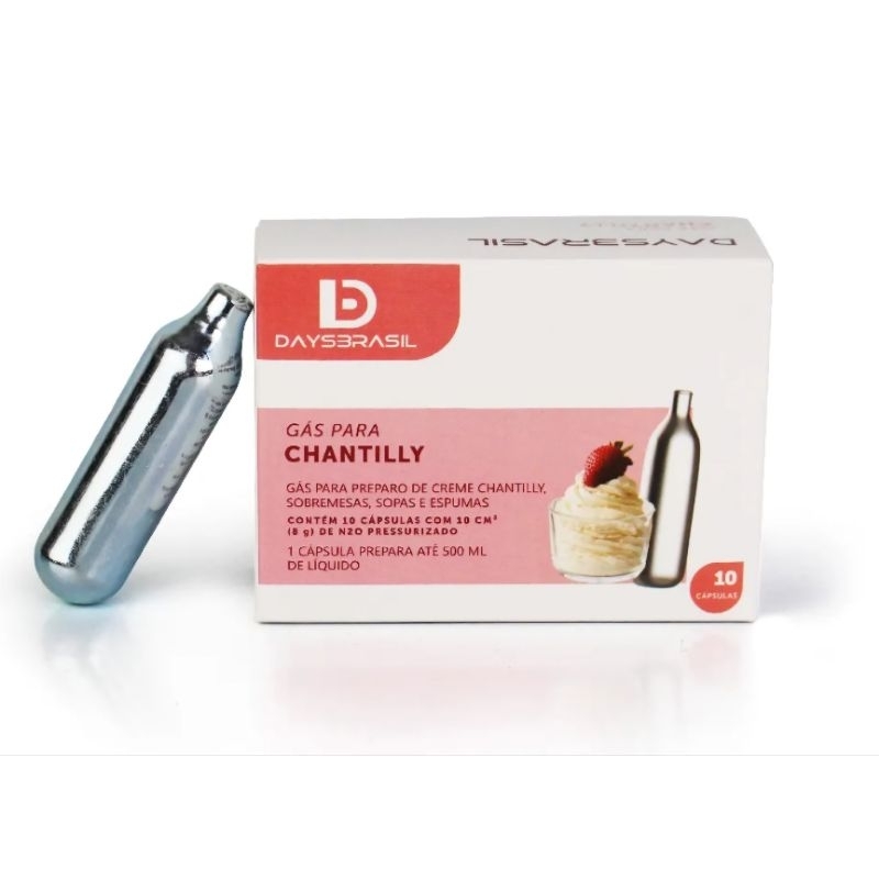 Kit com 10 cápsulas para chantilly - DaysBrasil | Shopee Brasil